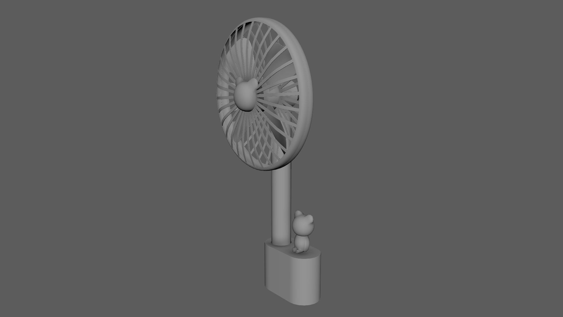 Electric Fan Child Toy Fan Bear Fan Red 3D model | CGTrader