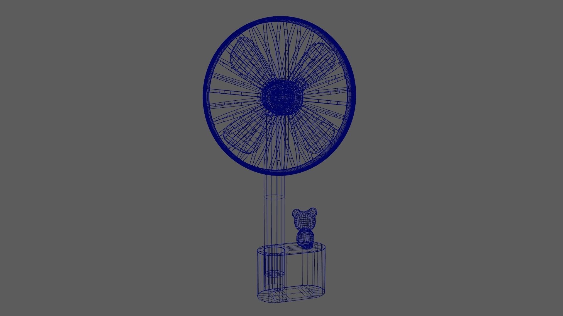 Electric Fan Child Toy Fan Bear Fan White 3D model | CGTrader
