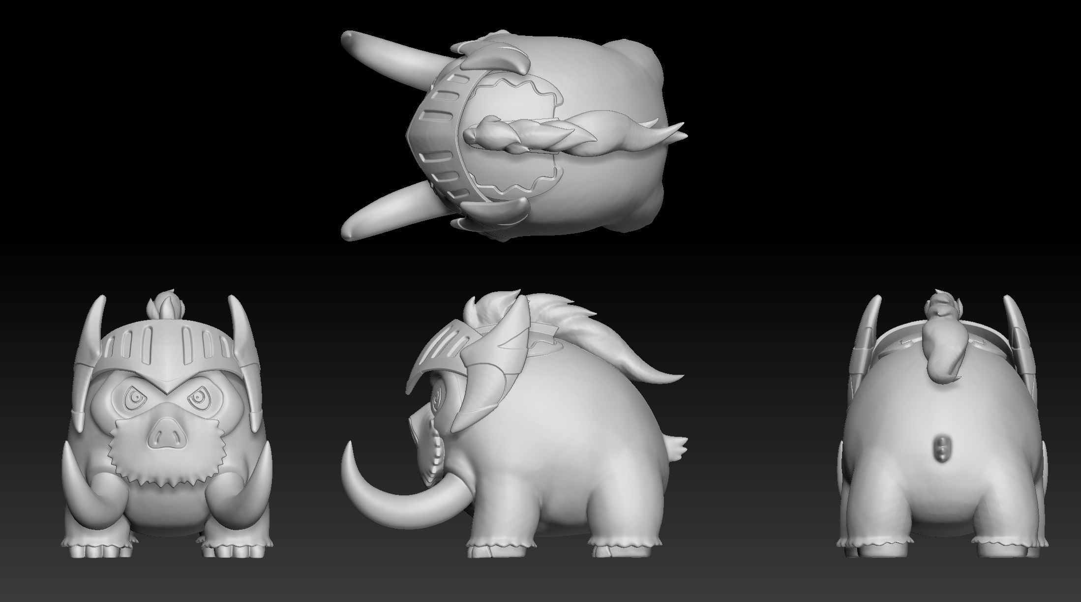 Pokemon Unite Mamoswine Knight Style 3D model 3D printable | CGTrader