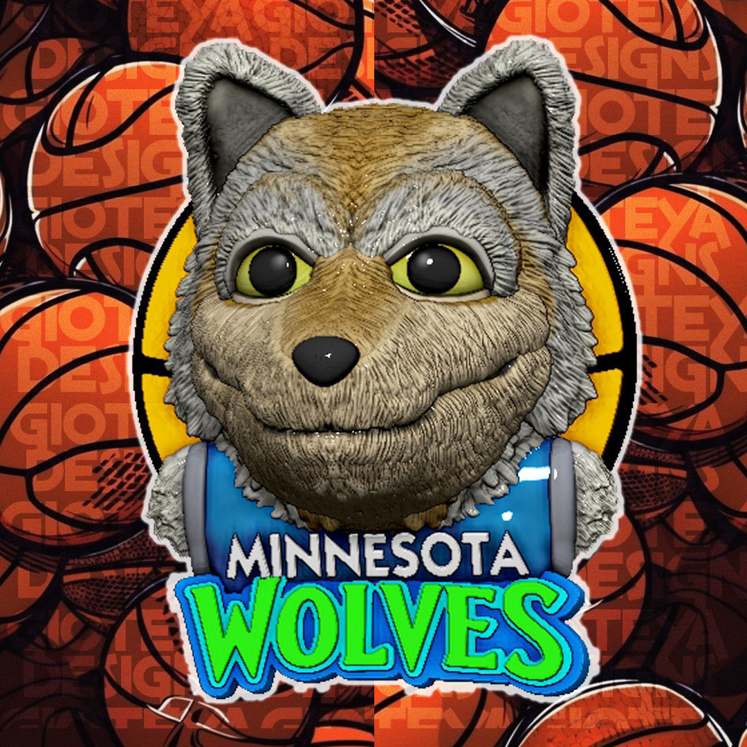 NBA Minnesota Timberwolve Crunch The Wolf 3D model | CGTrader