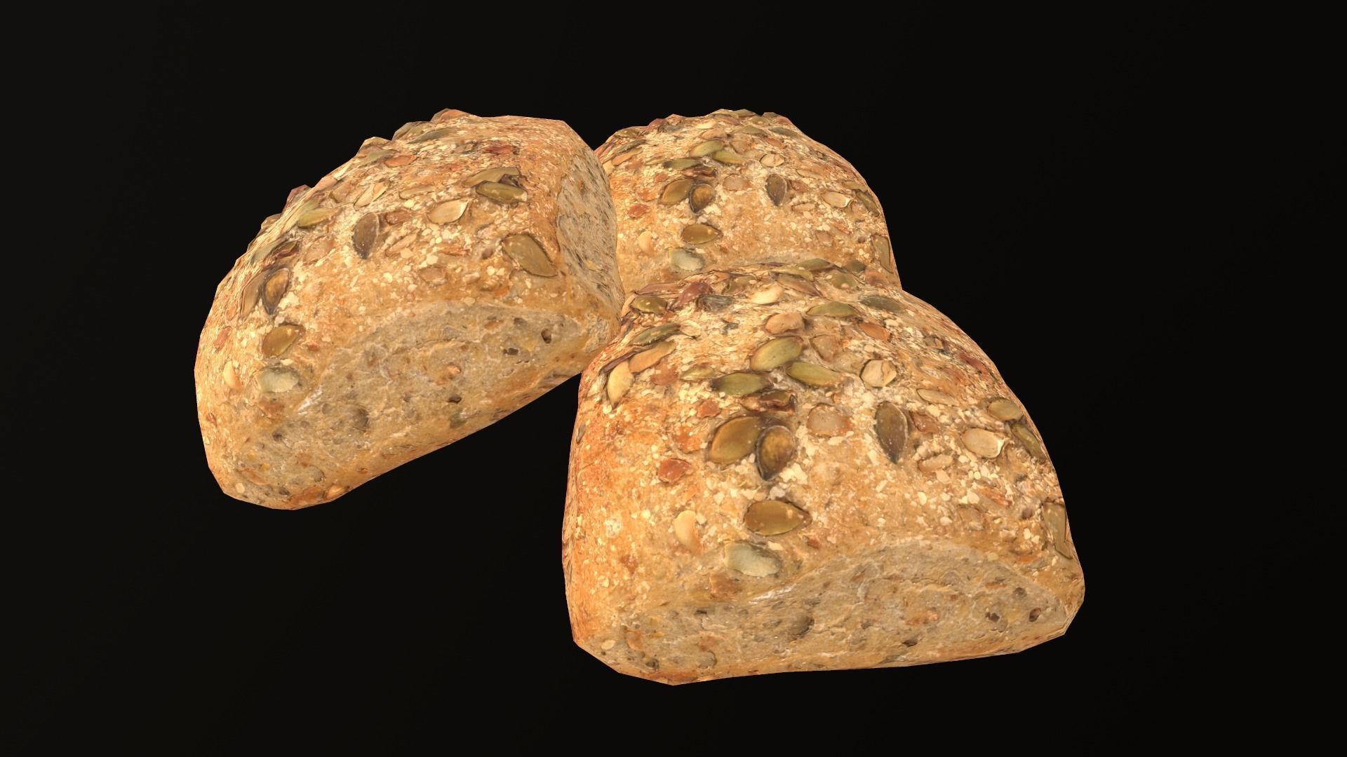 3D model Nutty Bread AR VR PBR Lowpoly with game ready 3d Model VR / AR / low-poly | CGTrader