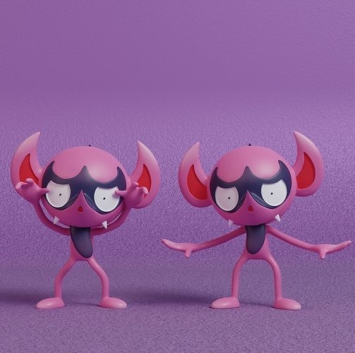 Pokemon - Impidimp with 2 poses 3D model 3D printable | CGTrader