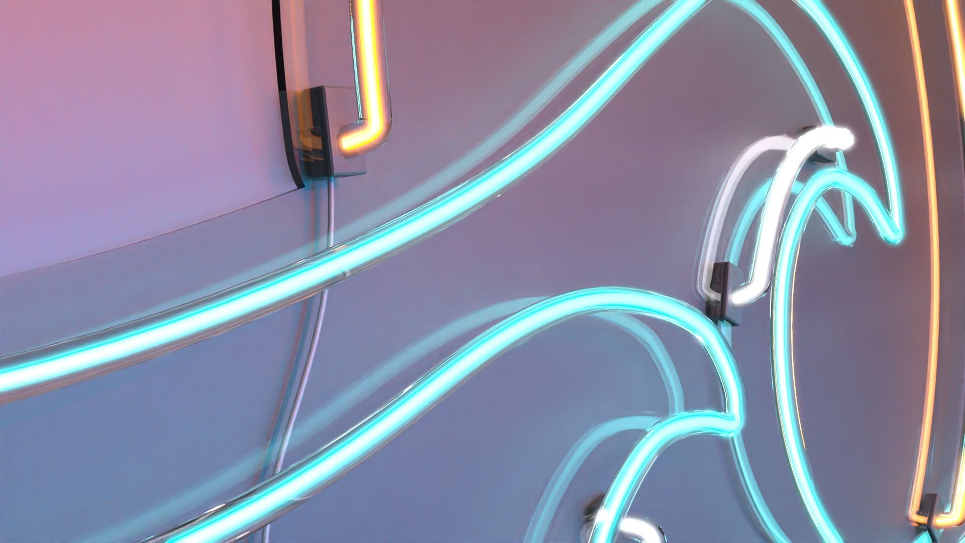 Sunset Wave - Neon Sign 3D model | CGTrader