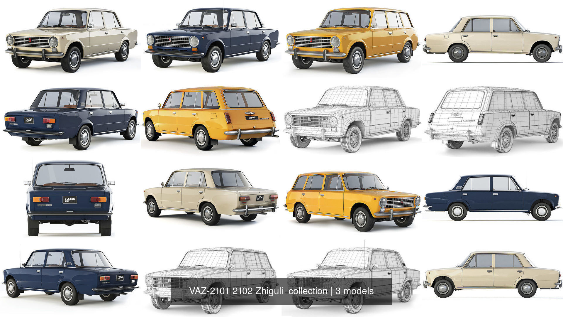 VAZ-2101 2102 Zhiguli collection | CGTrader