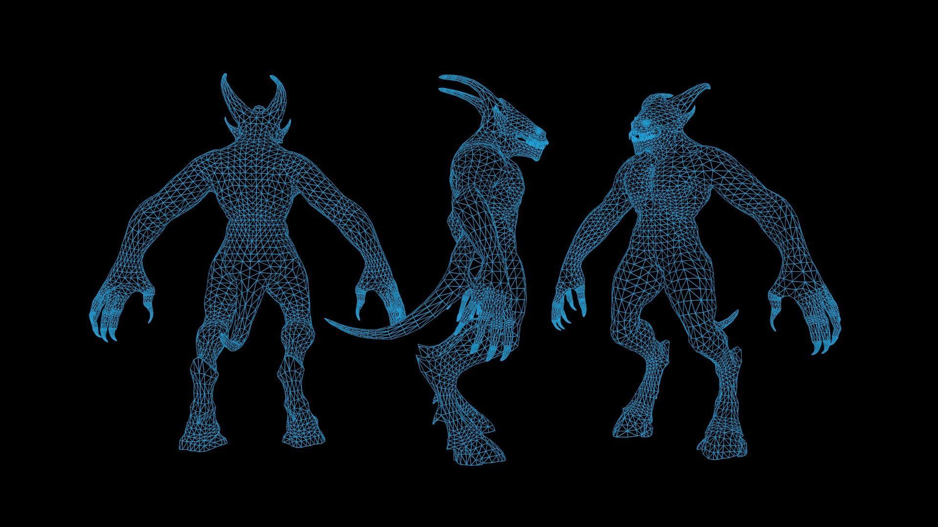 3D model Demon Character 4 VR / AR / low-poly | CGTrader