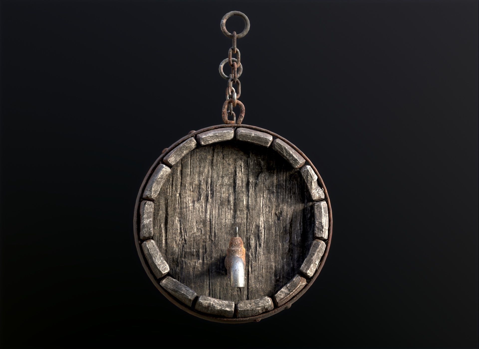 3D model Vintage Beer Barrel Sign VR / AR / low-poly | CGTrader