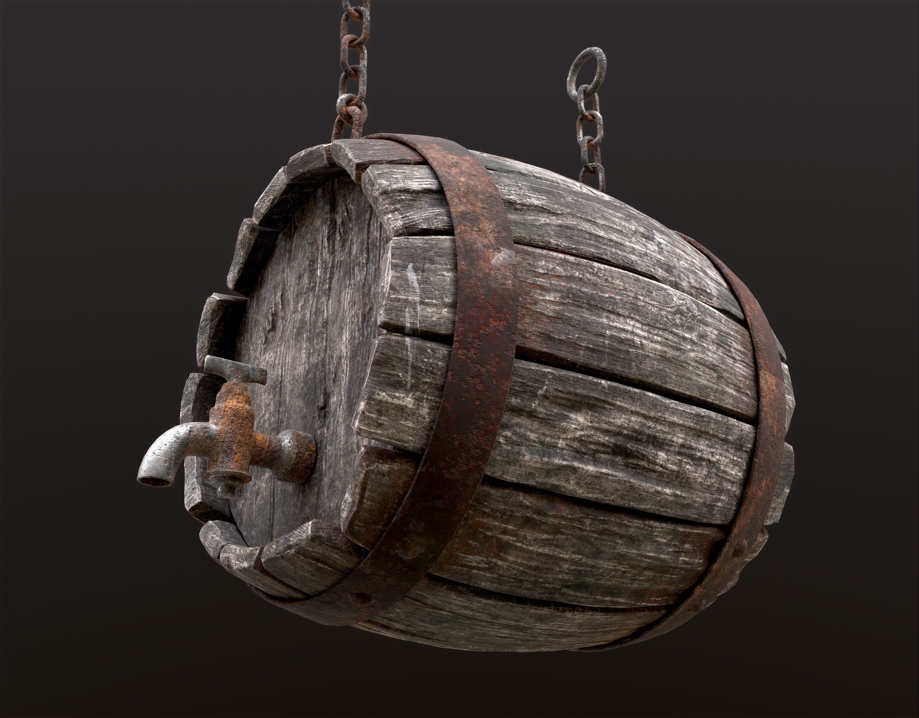 3D model Vintage Beer Barrel Sign VR / AR / low-poly | CGTrader