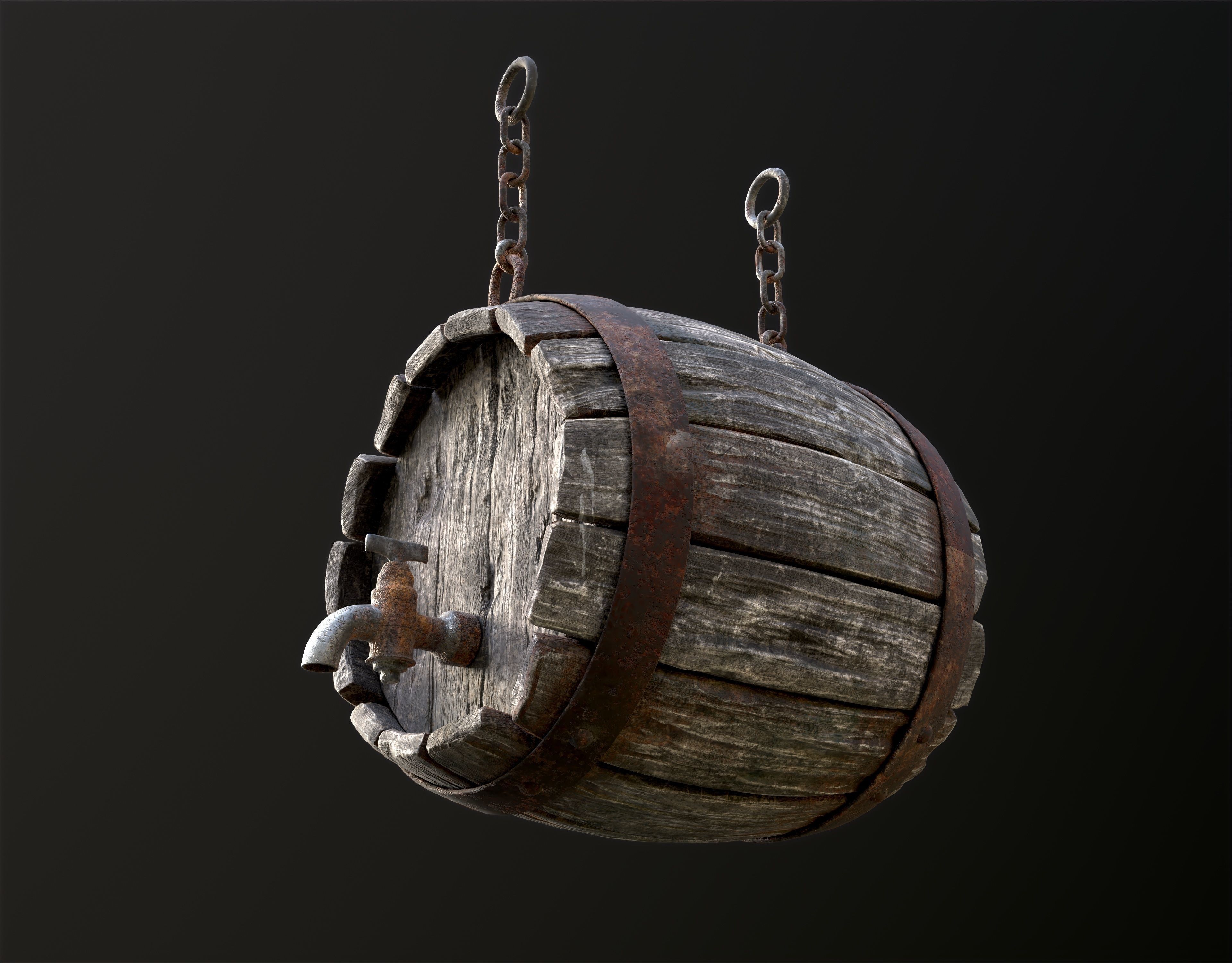 3D model Vintage Beer Barrel Sign VR / AR / low-poly | CGTrader