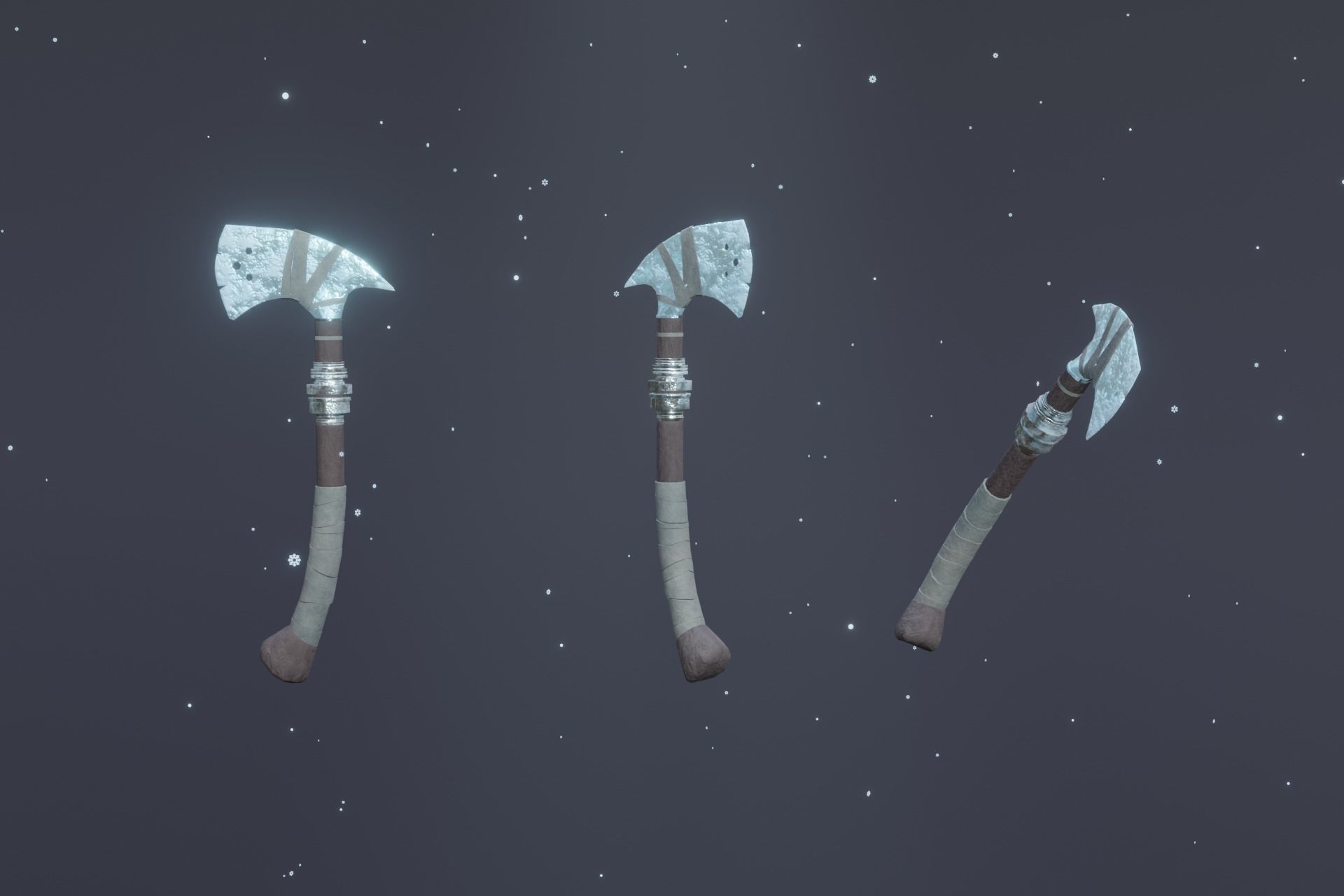 3D model 15 Ice elemental weapons - medieval - fantasy - magic - VOL 01 ...