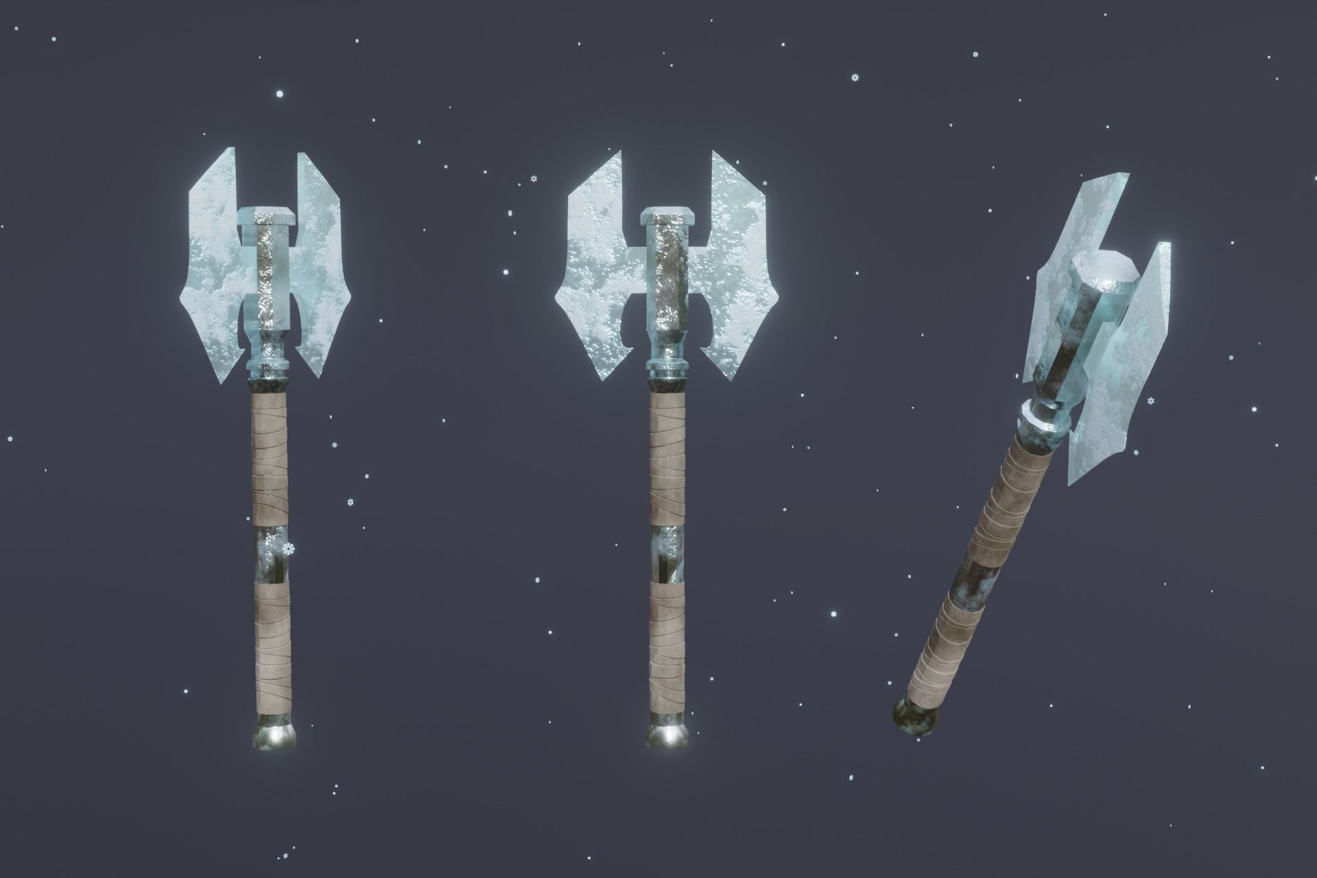 3D model 15 Ice elemental weapons - medieval - fantasy - magic - VOL 01 ...