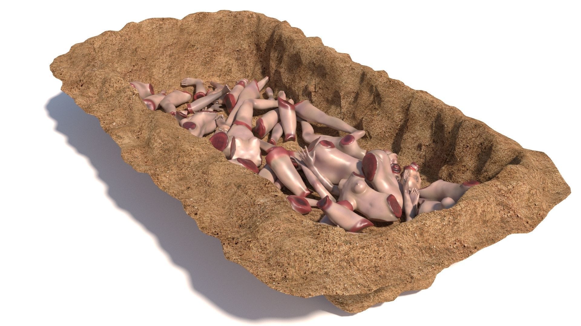 Big Common pit human body parts 3D model | CGTrader