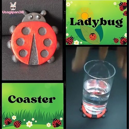 Ladybug Coaster 3D model 3D printable | CGTrader
