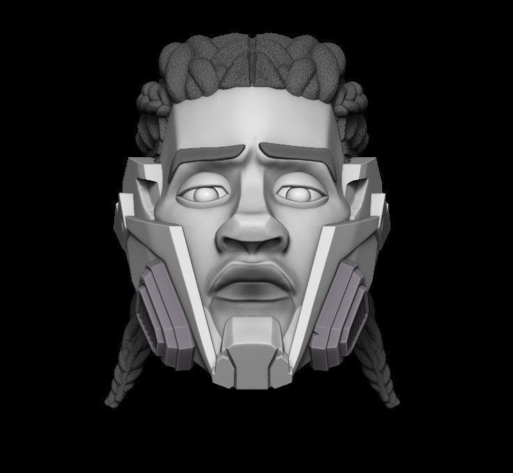 PROWLER MILES HALF MASK 3D model | CGTrader