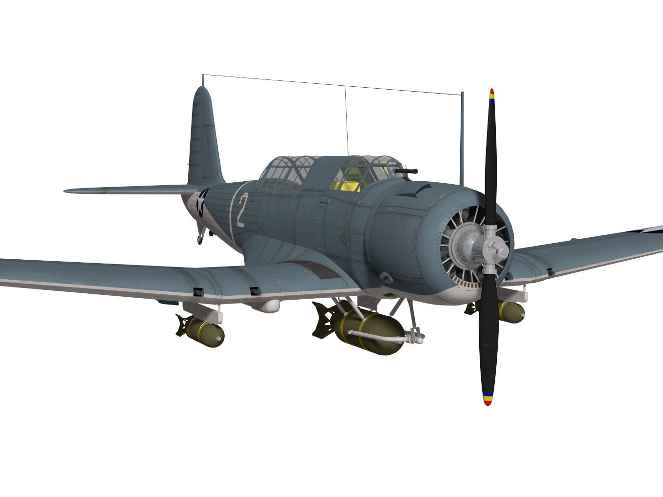 Chance Vought SB2U-3 Vindicator 3D model | CGTrader