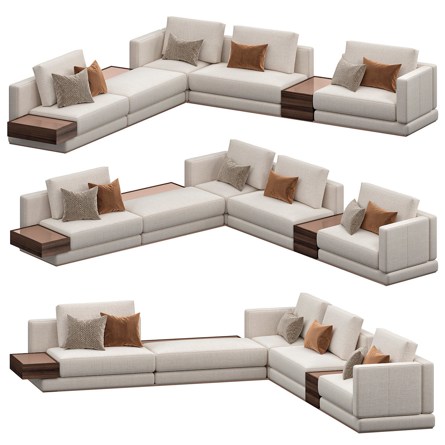 Fletcher modular sofa by laskasas 3D model | CGTrader