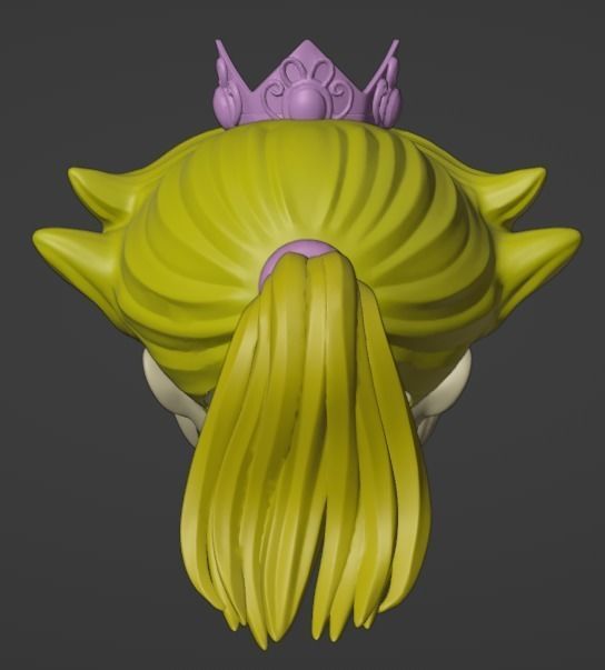 PRINCESS PEACH HEAD FOR COSPLAYS plus PEPAKURA HAIR BONUS 3D model 3D ...