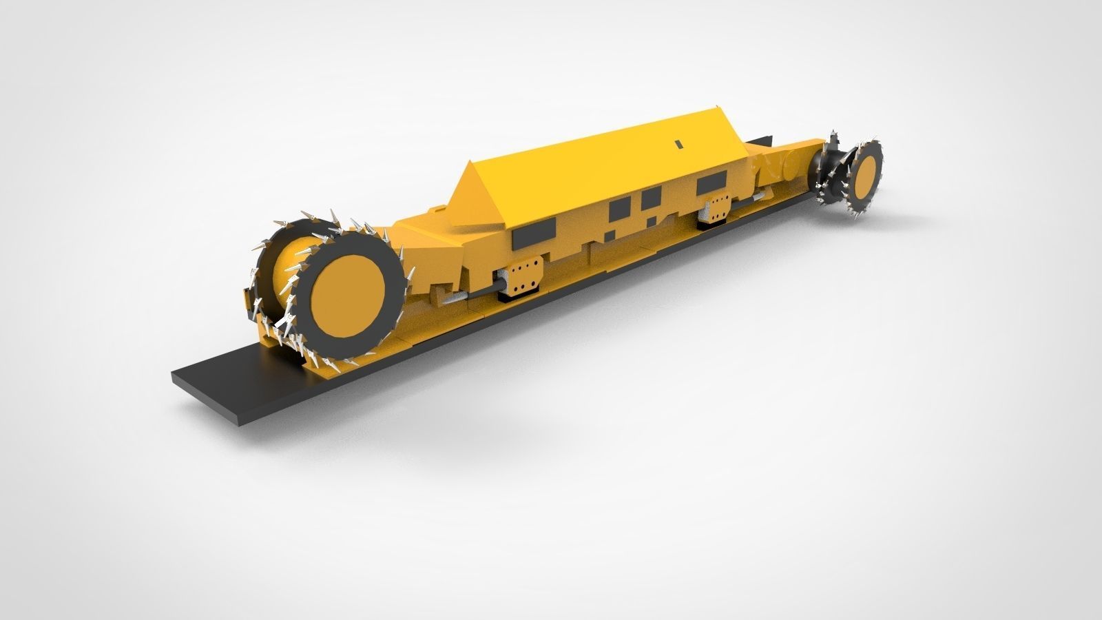 Longwall mining machines 3D model | CGTrader