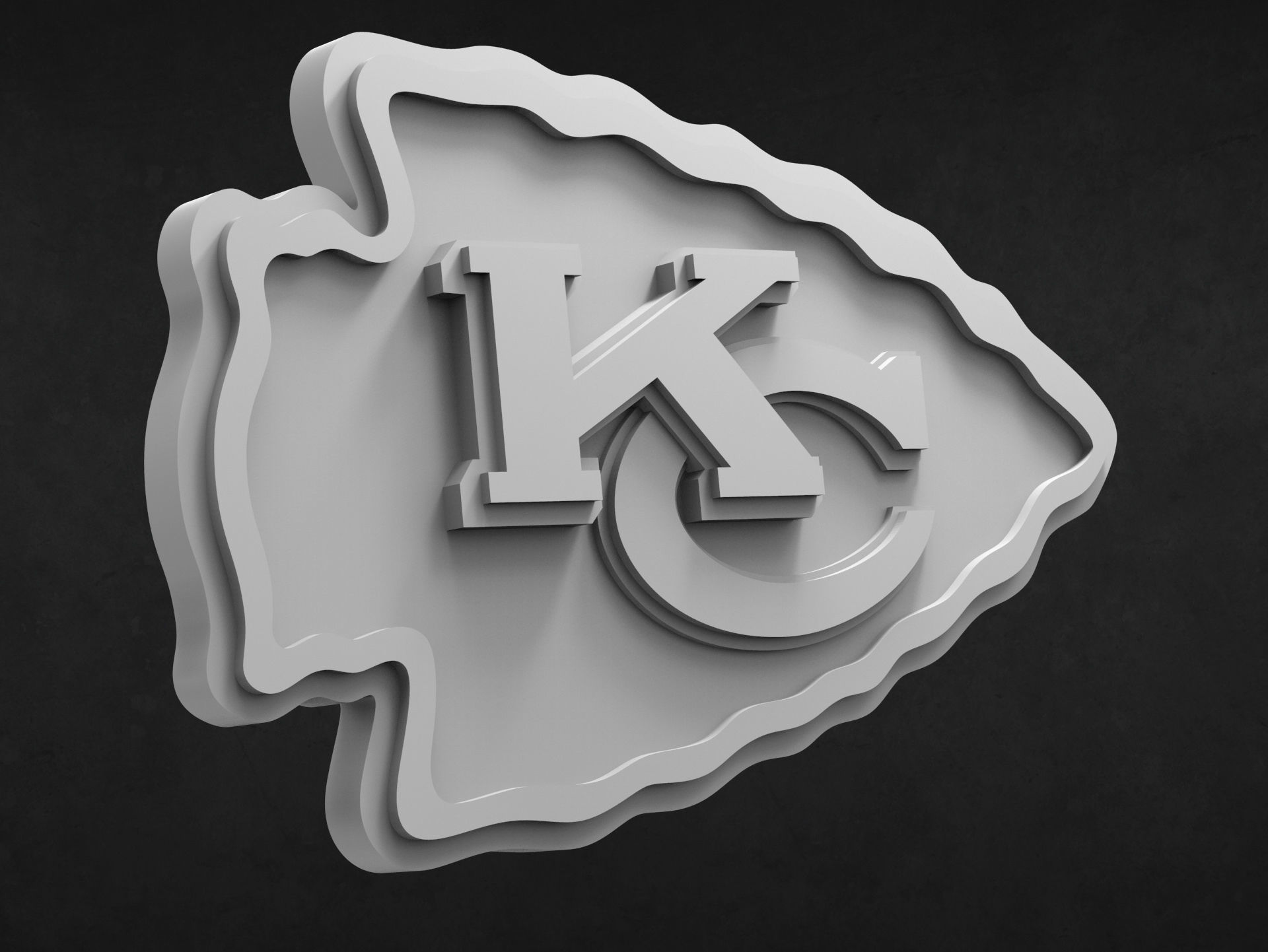 Kansas City Chiefs Logo 3D model 3D printable | CGTrader