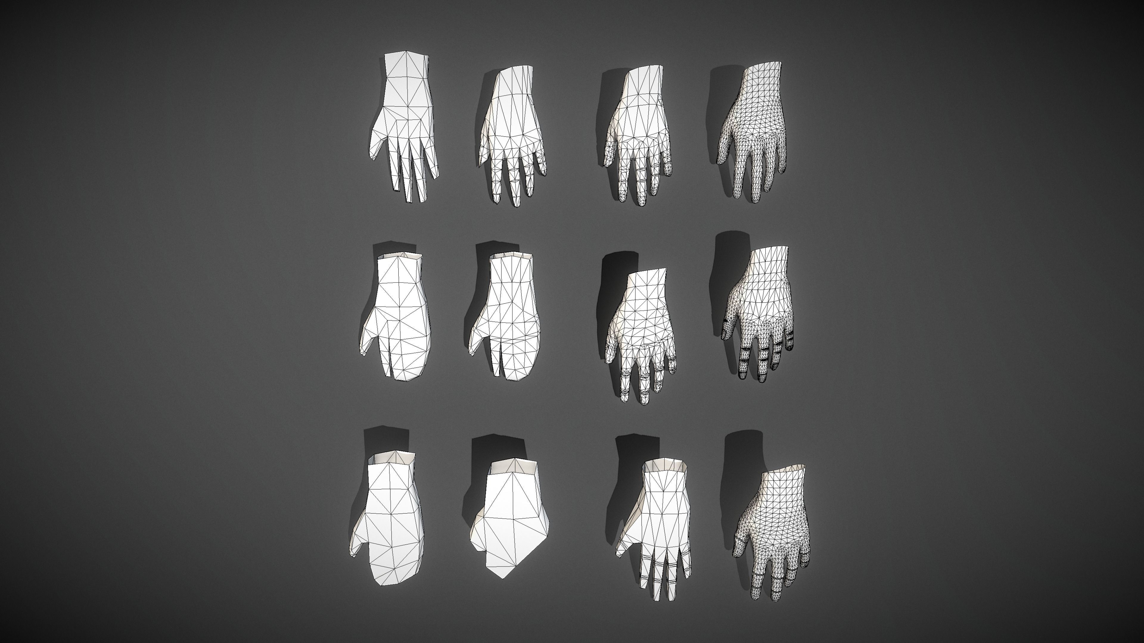 3D model Low Poly Hands VR / AR / low-poly | CGTrader
