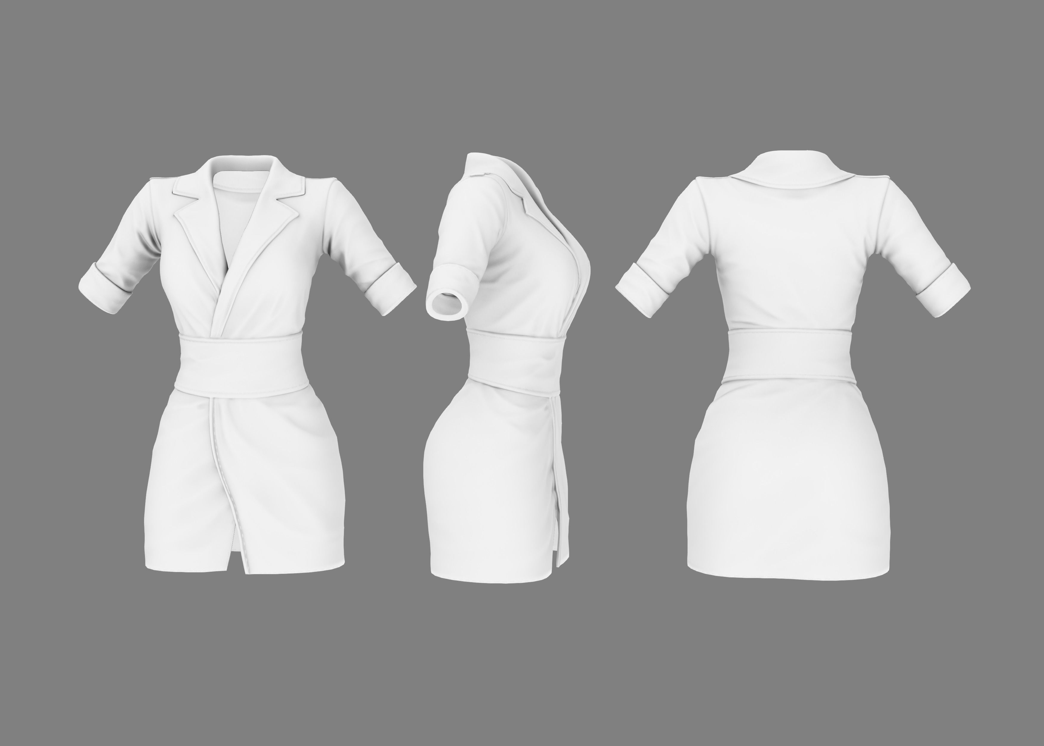 3D model Giada Dress VR / AR / low-poly | CGTrader
