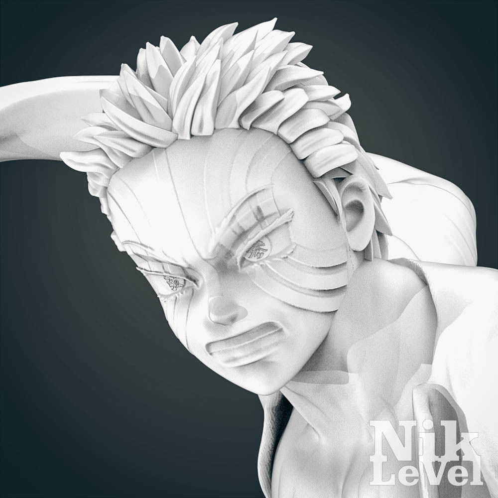 Akaza Kimetsu No Yaiba 3D Printable 3D model 3D printable | CGTrader