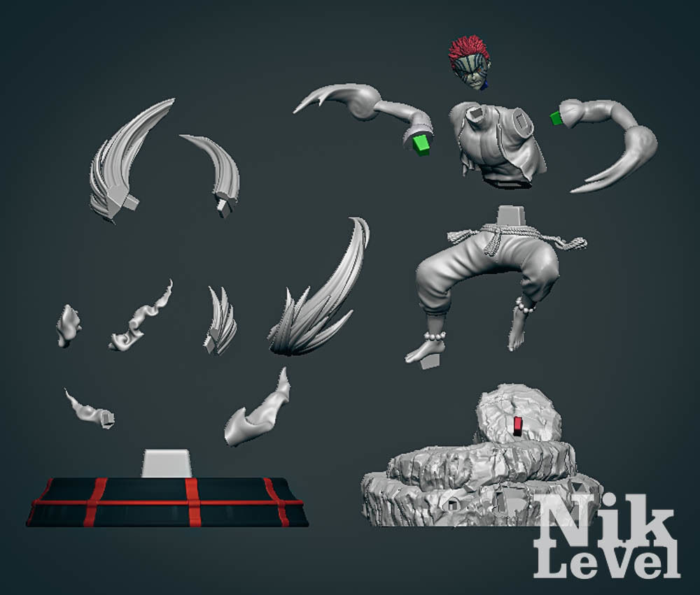Akaza Kimetsu No Yaiba 3D Printable 3D model 3D printable | CGTrader