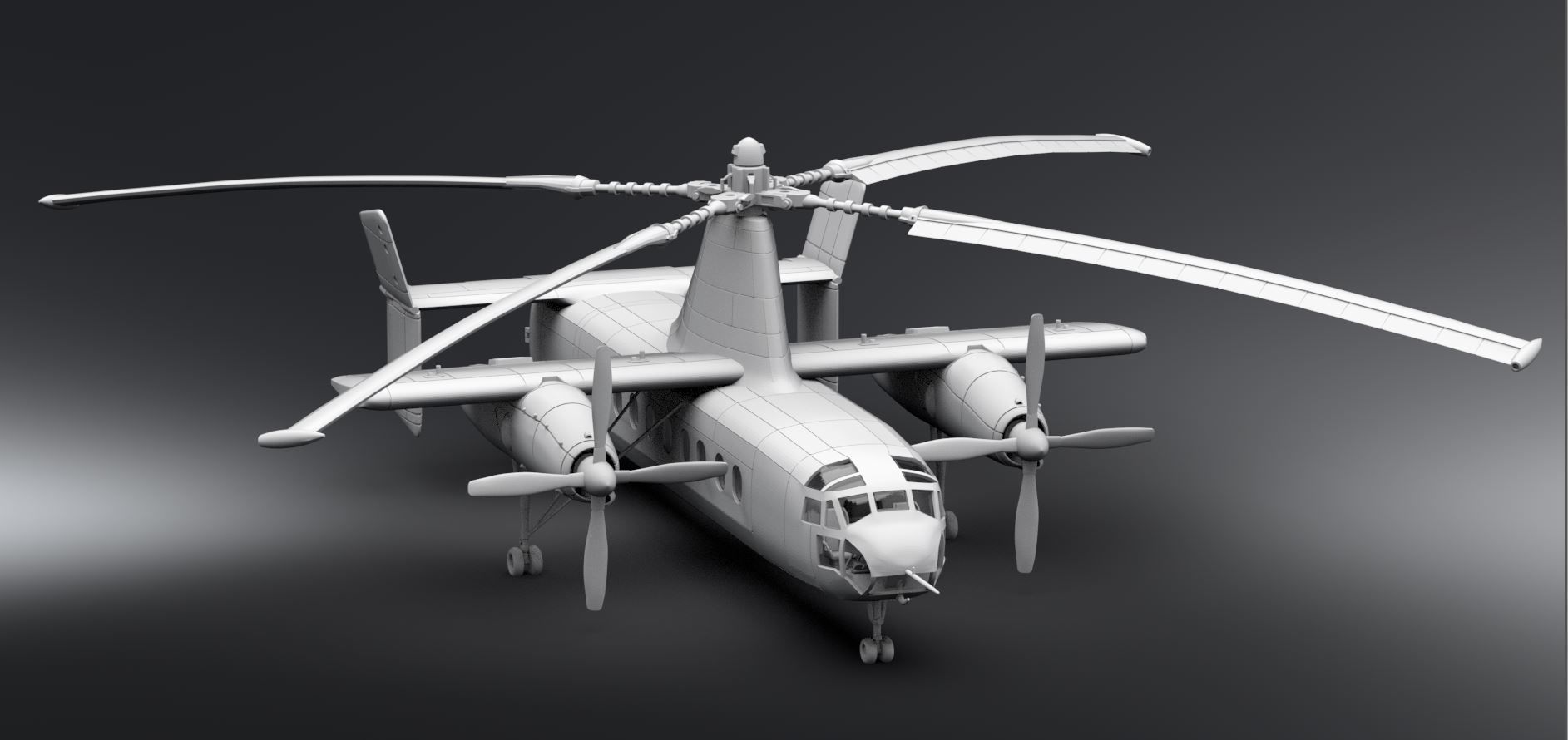 Fairey Rotodyne Scale model 3D model 3D printable | CGTrader