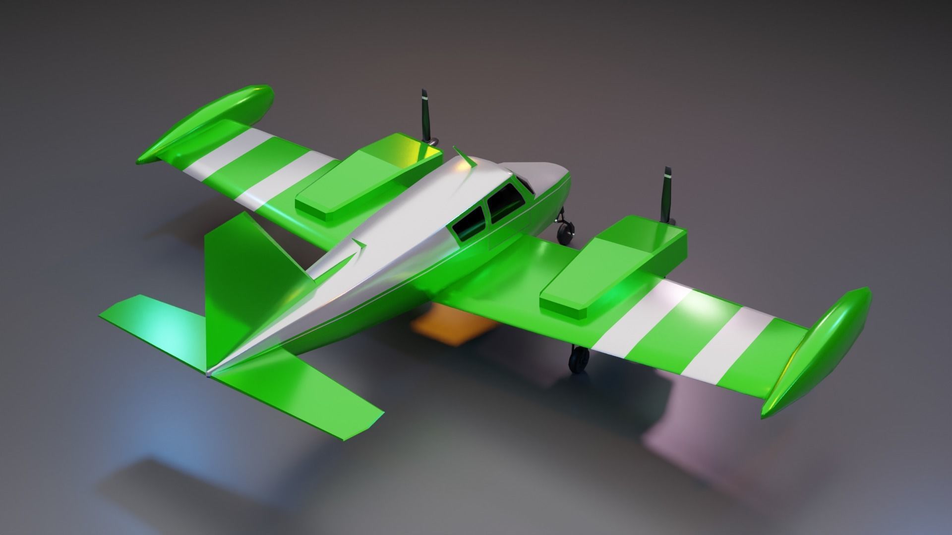 3D model Private Plane - Low Poly VR / AR / low-poly | CGTrader