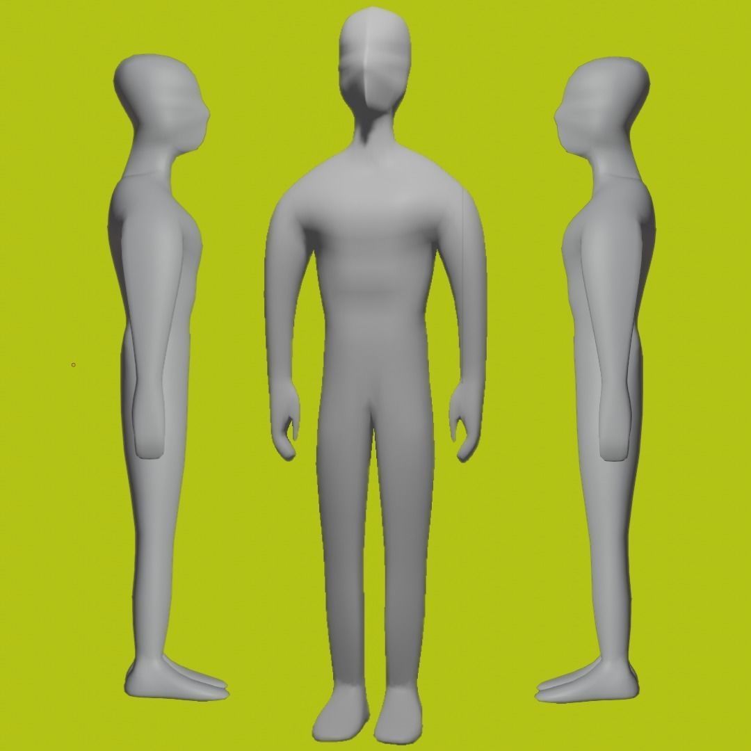 3D model LowPoly Base Mesh-MALE VR / AR / low-poly | CGTrader