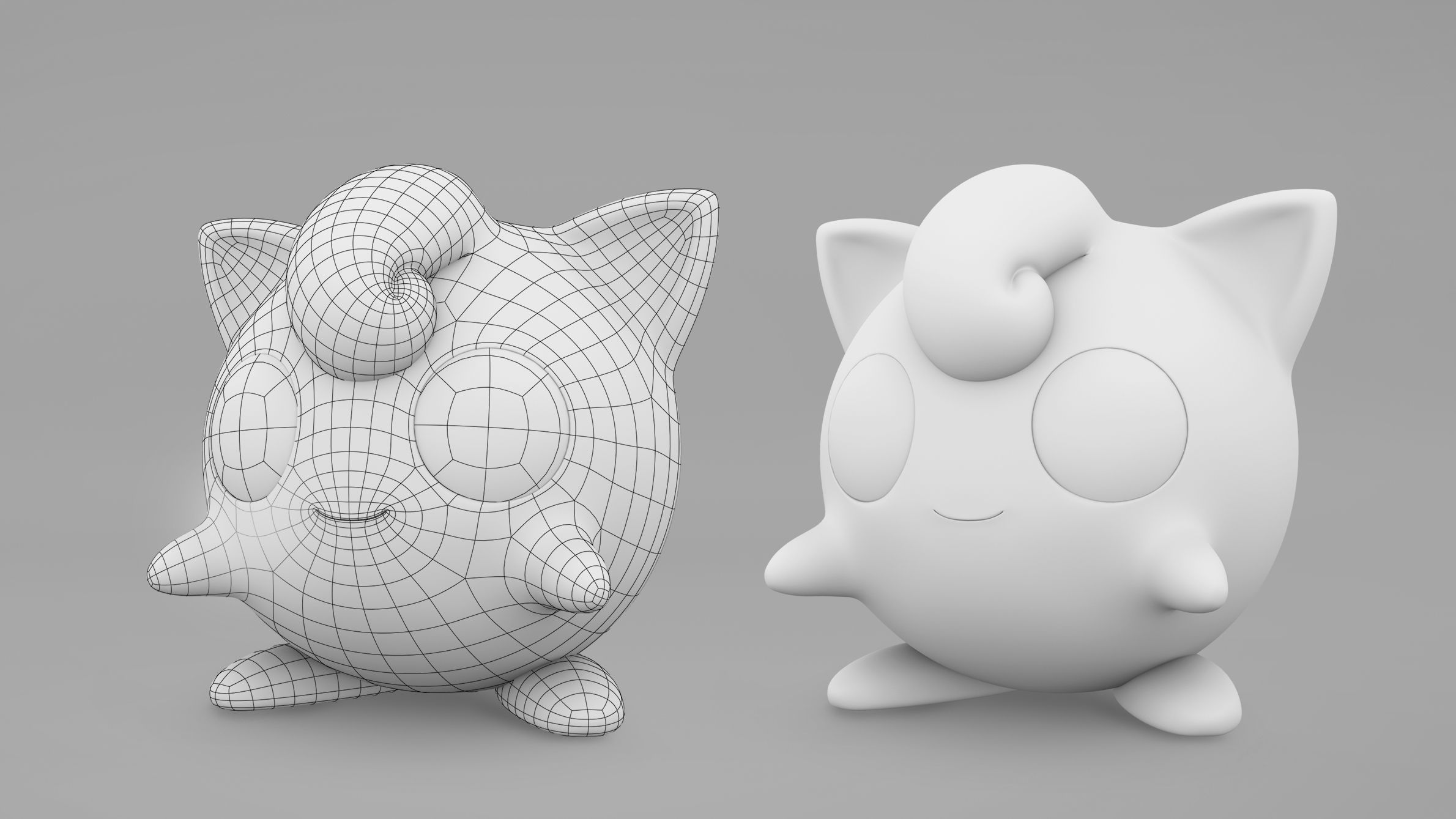 3D model Pokemon Jigglypuff EVOLUTIONS VR / AR / low-poly | CGTrader