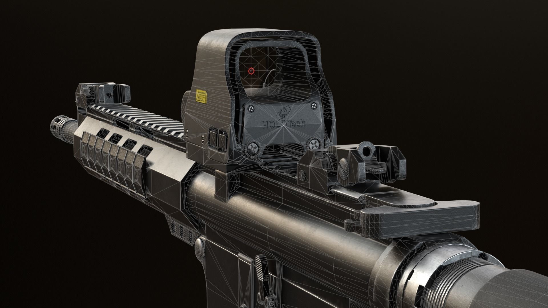 3D model AR-15 Assault Rifle VR / AR / low-poly | CGTrader