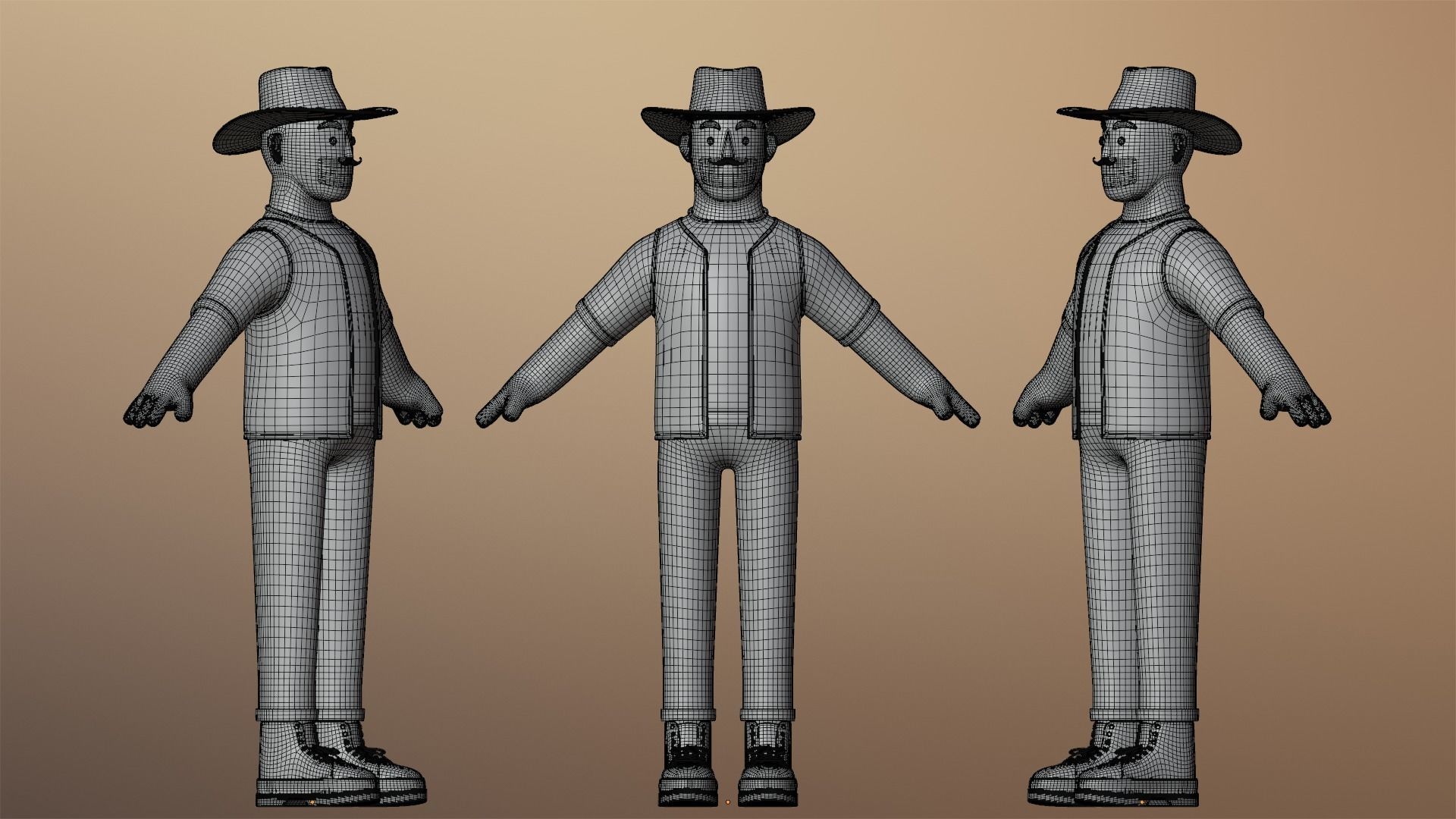 Minimal People Man Character 1001 3D model rigged | CGTrader