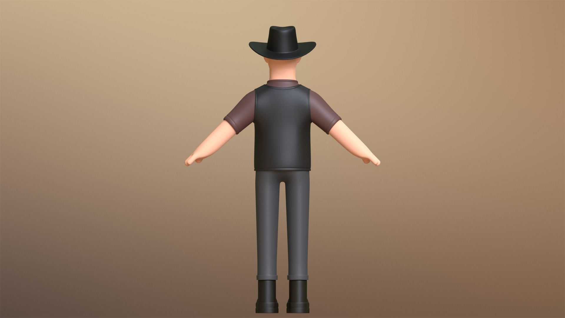 Minimal People Man Character 1001 3D model rigged | CGTrader