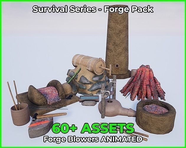 3D model Survival Series - Primitive Forge VR / AR / low-poly | CGTrader