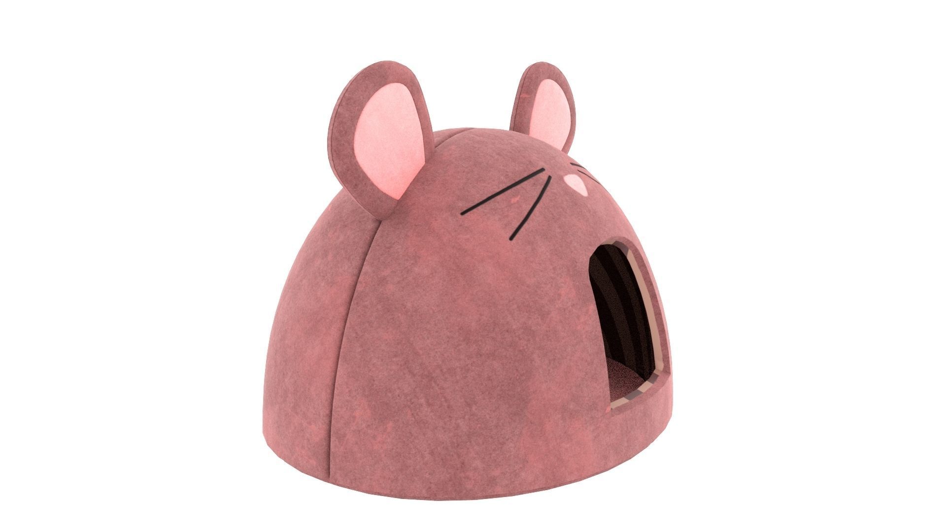 Mouse Meow Hut Cat Hut Cat Tent Red 3D model | CGTrader