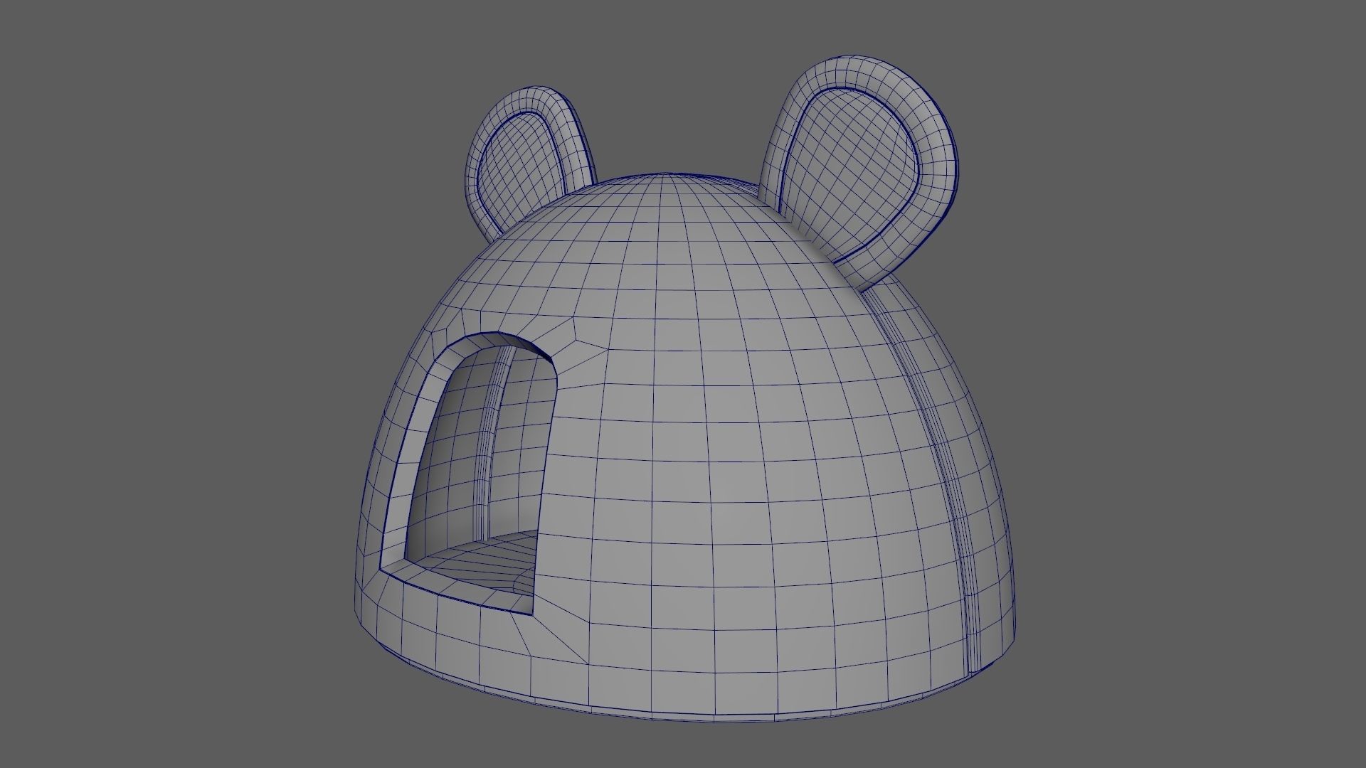 Mouse Meow Hut Cat Hut Cat Tent Red 3D model | CGTrader