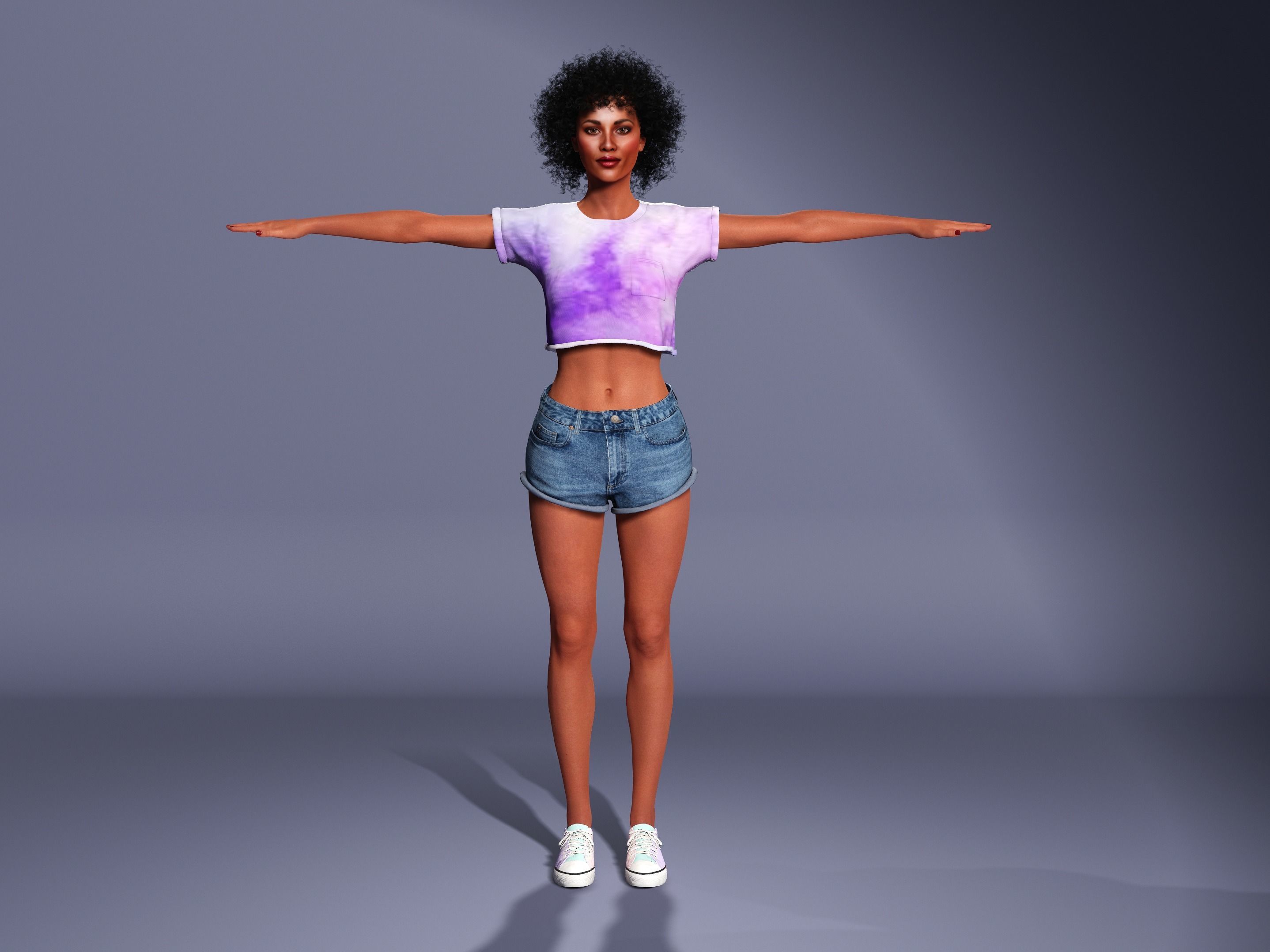 3D model Imani-Female Character VR / AR / low-poly | CGTrader