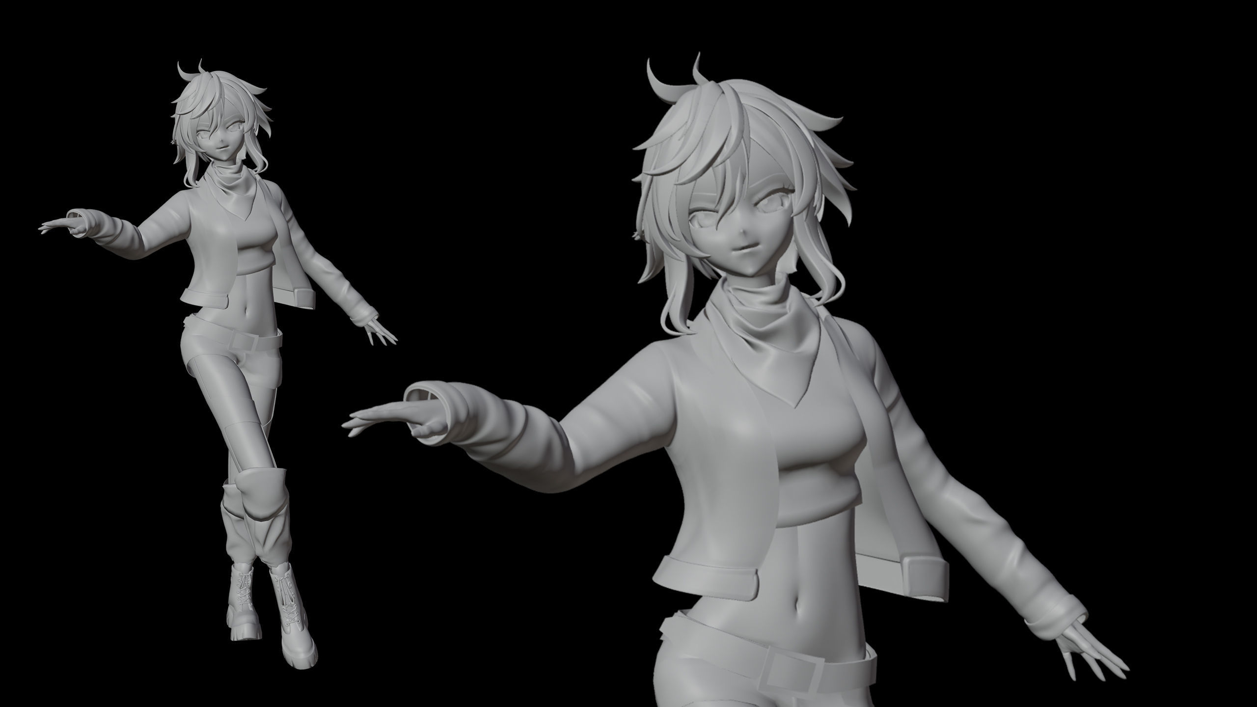 3D model Anime girl VR / AR / low-poly | CGTrader