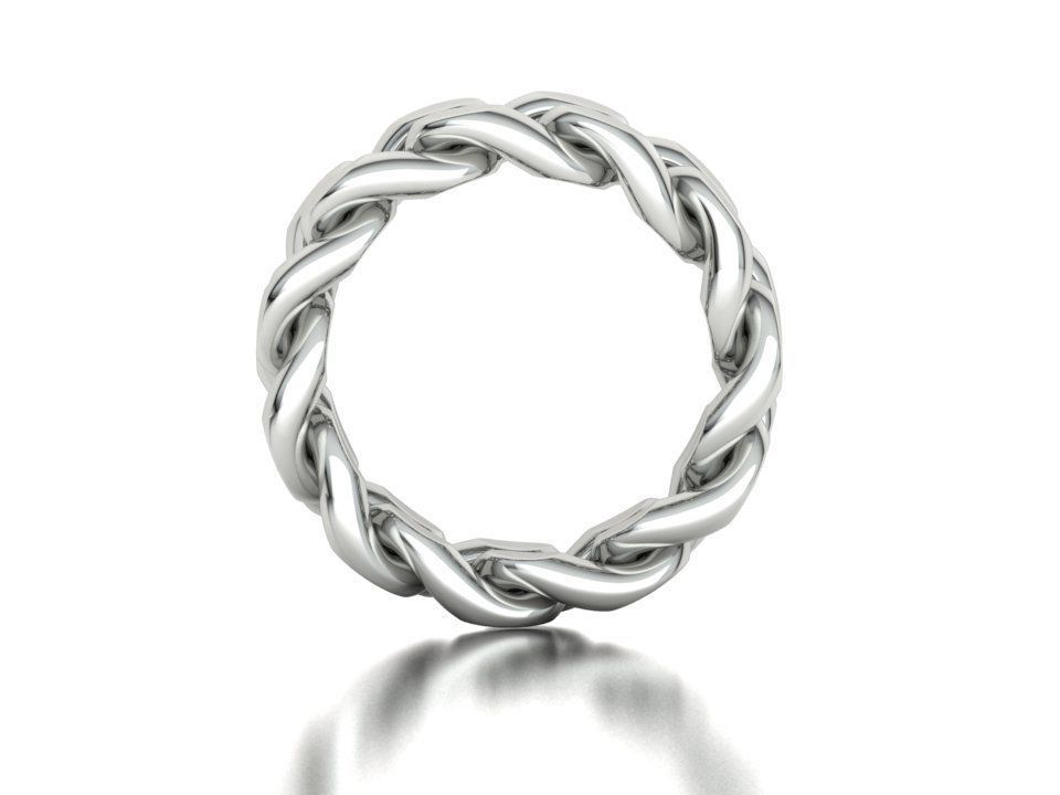 Heavy Cuban Chain Rings 3mm thick 5us 6us 7us 8us sizes 3D model 3D ...
