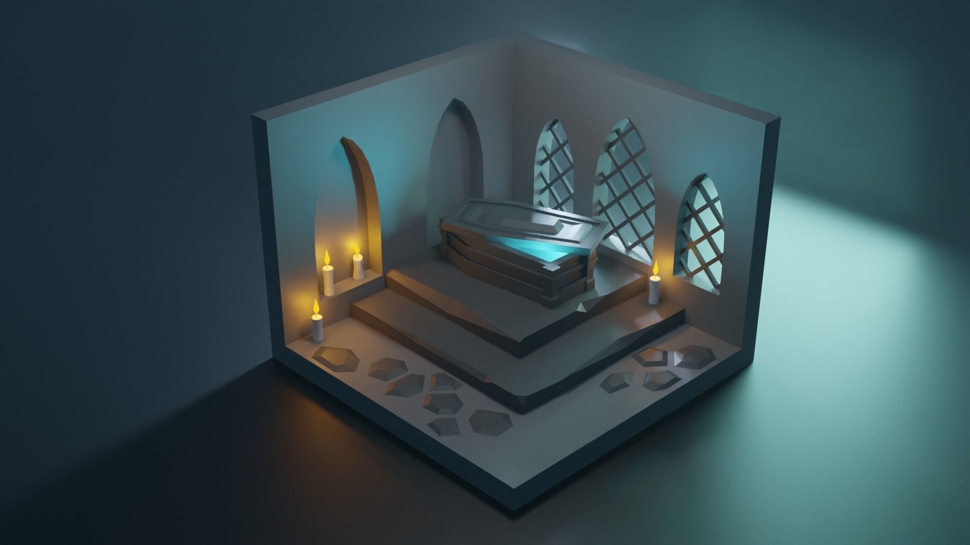 3D model Ancient Crypt VR / AR / low-poly | CGTrader