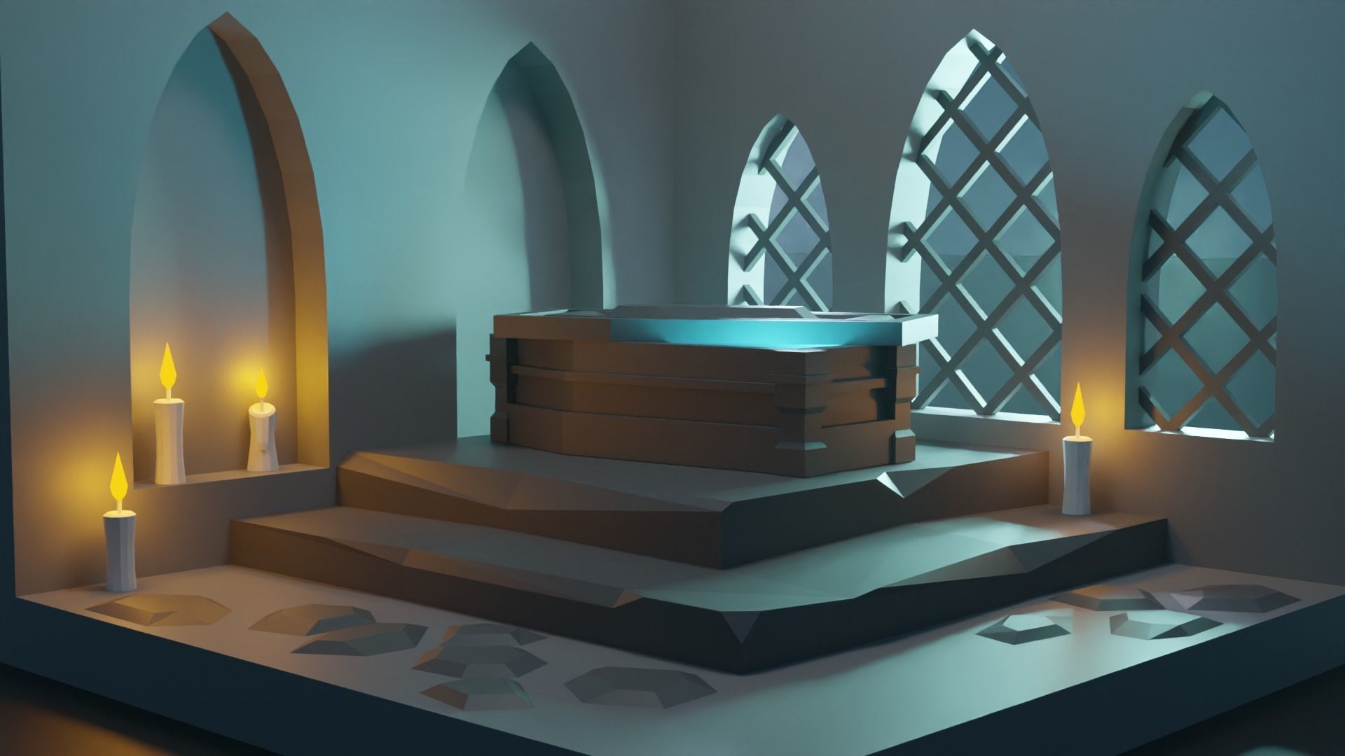 3D model Ancient Crypt VR / AR / low-poly | CGTrader