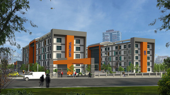 STUDENT DORMITORY 3D model | CGTrader