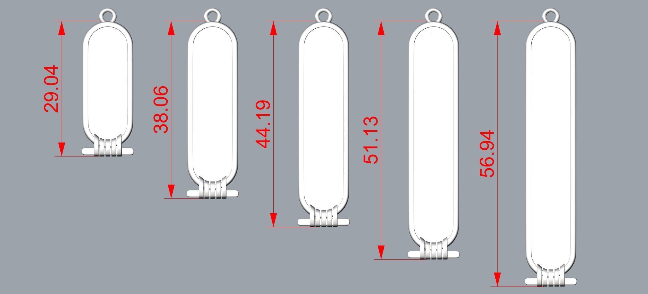 Ancient Egyptian hieroglyph Cartouche builder 3D model 3D printable ...