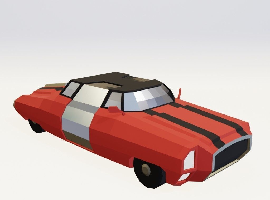 3D model Low poly Lucky 38 diorama VR / AR / low-poly | CGTrader