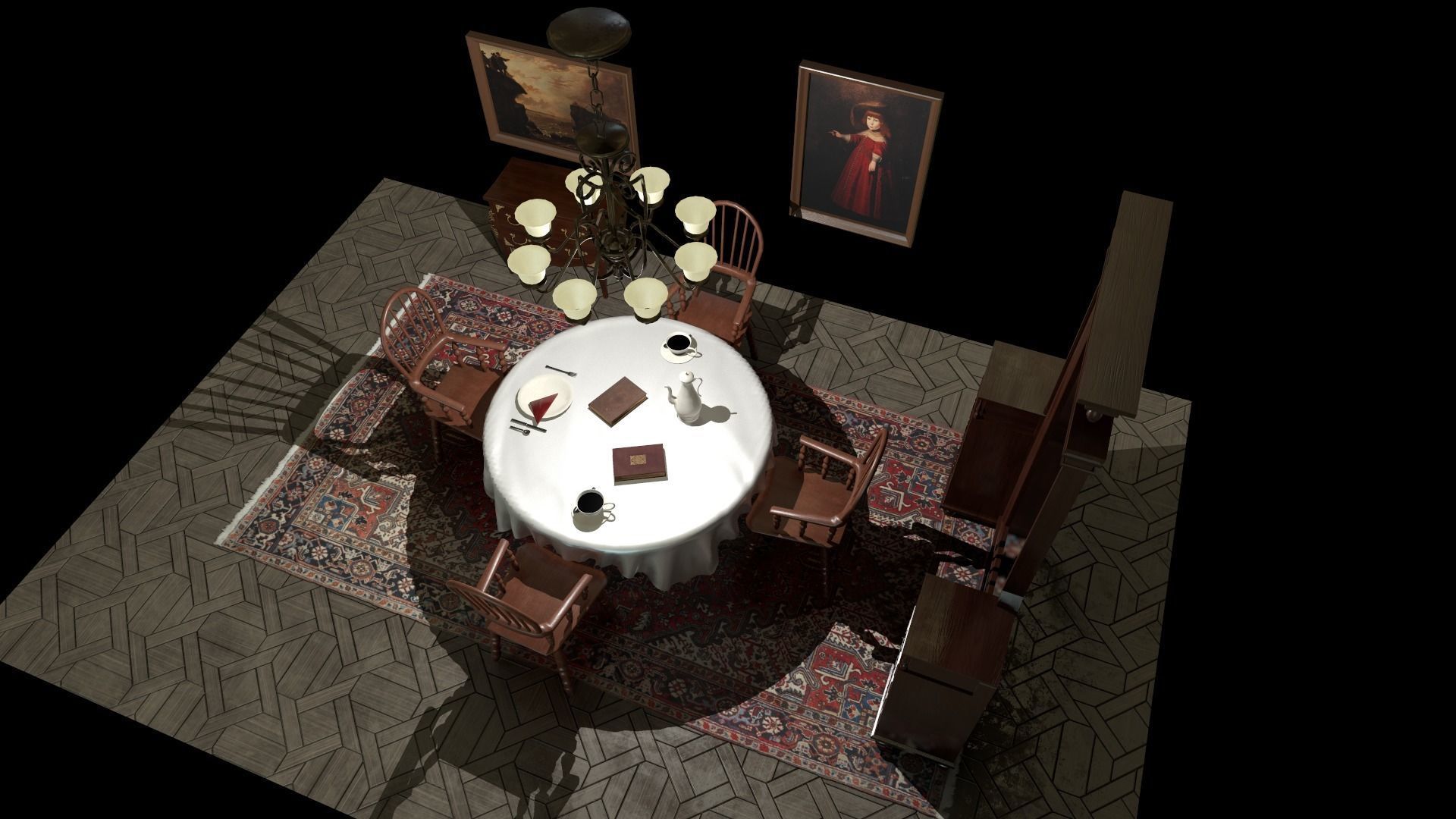 3D model Dining Room Asset Package VR / AR / low-poly | CGTrader