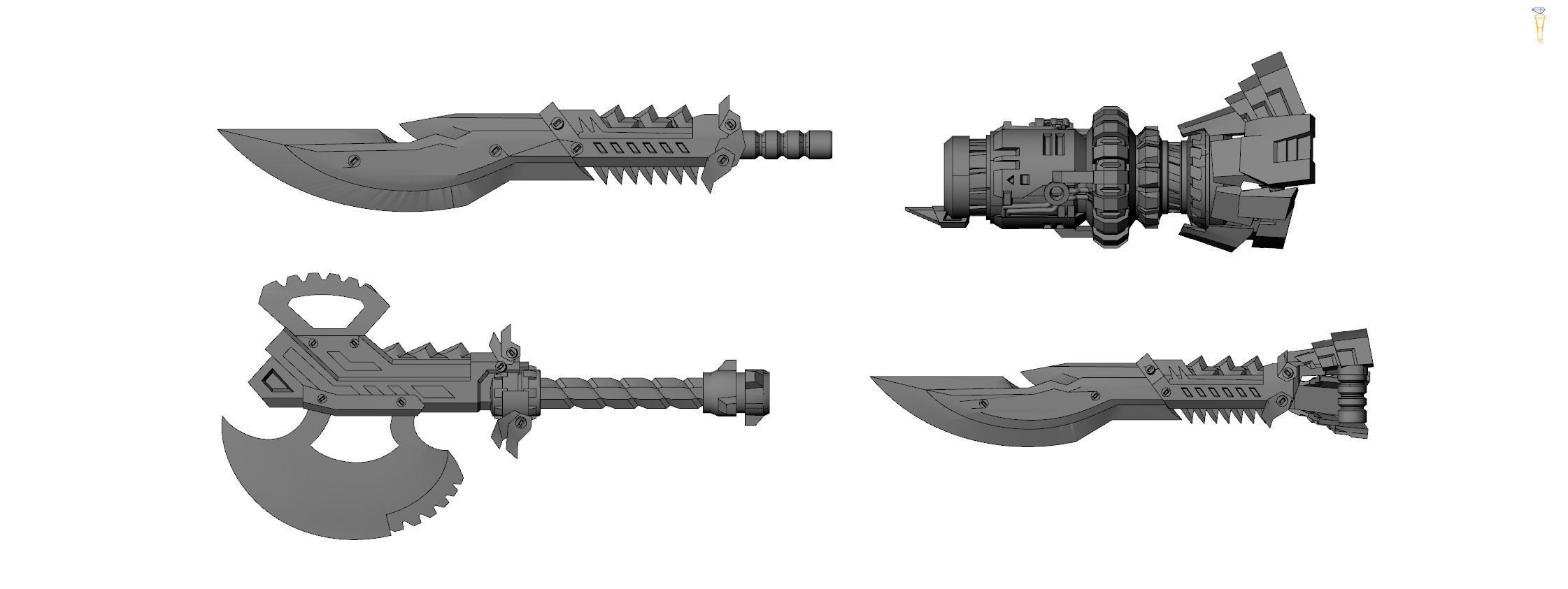 Transformers Rise of the beast Optimus Prime Weapon set 3D model 3D ...