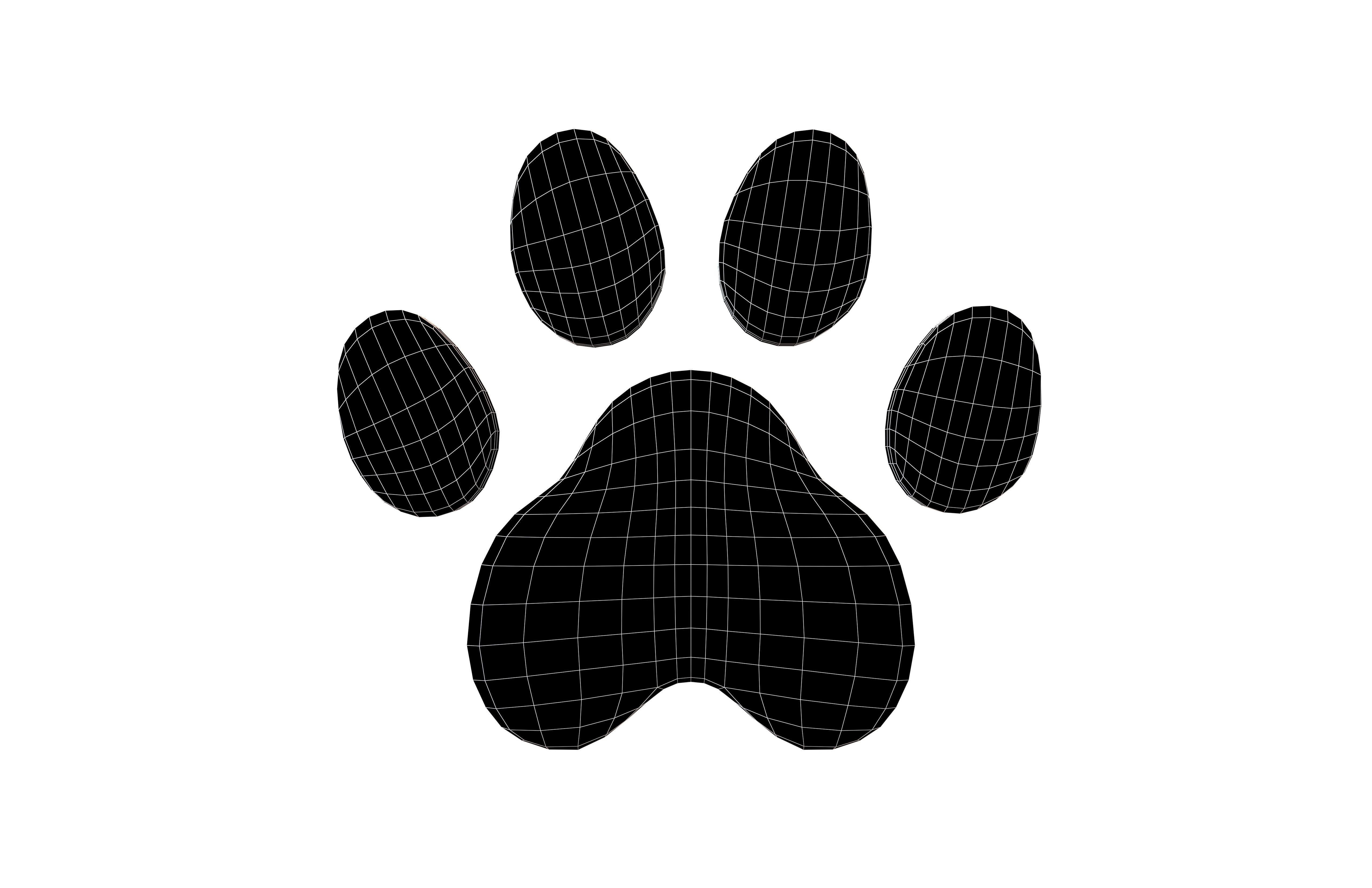 3D model Dog Paw Print v1 001 VR / AR / low-poly | CGTrader