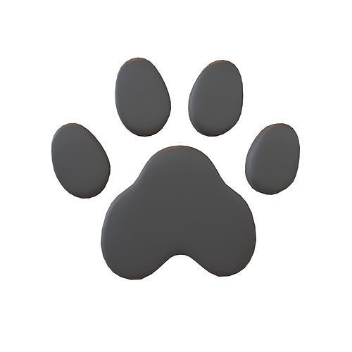 3D model Dog Paw Print v1 001 VR / AR / low-poly | CGTrader