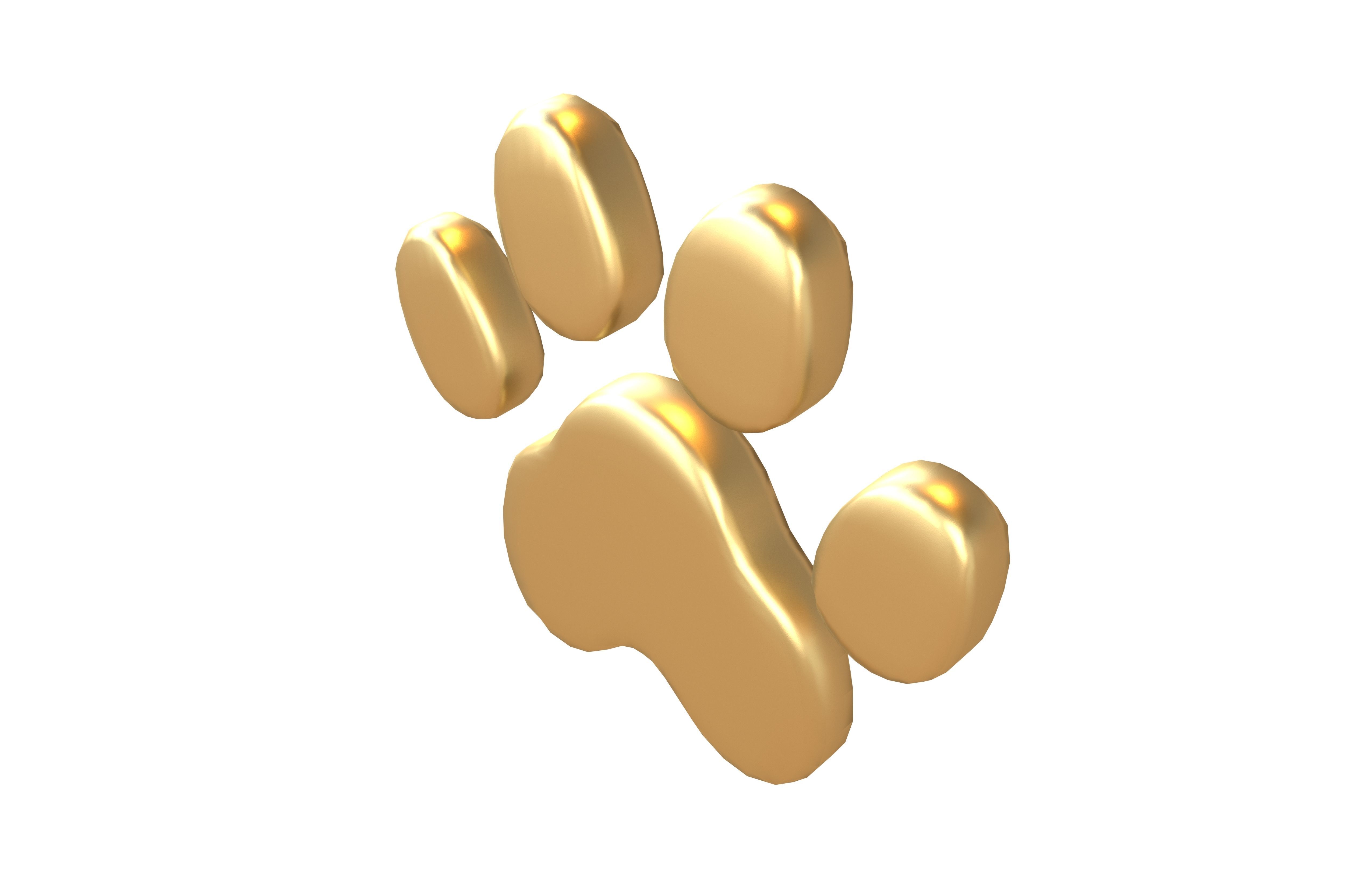 3D model Dog Paw Print v1 003 VR / AR / low-poly | CGTrader