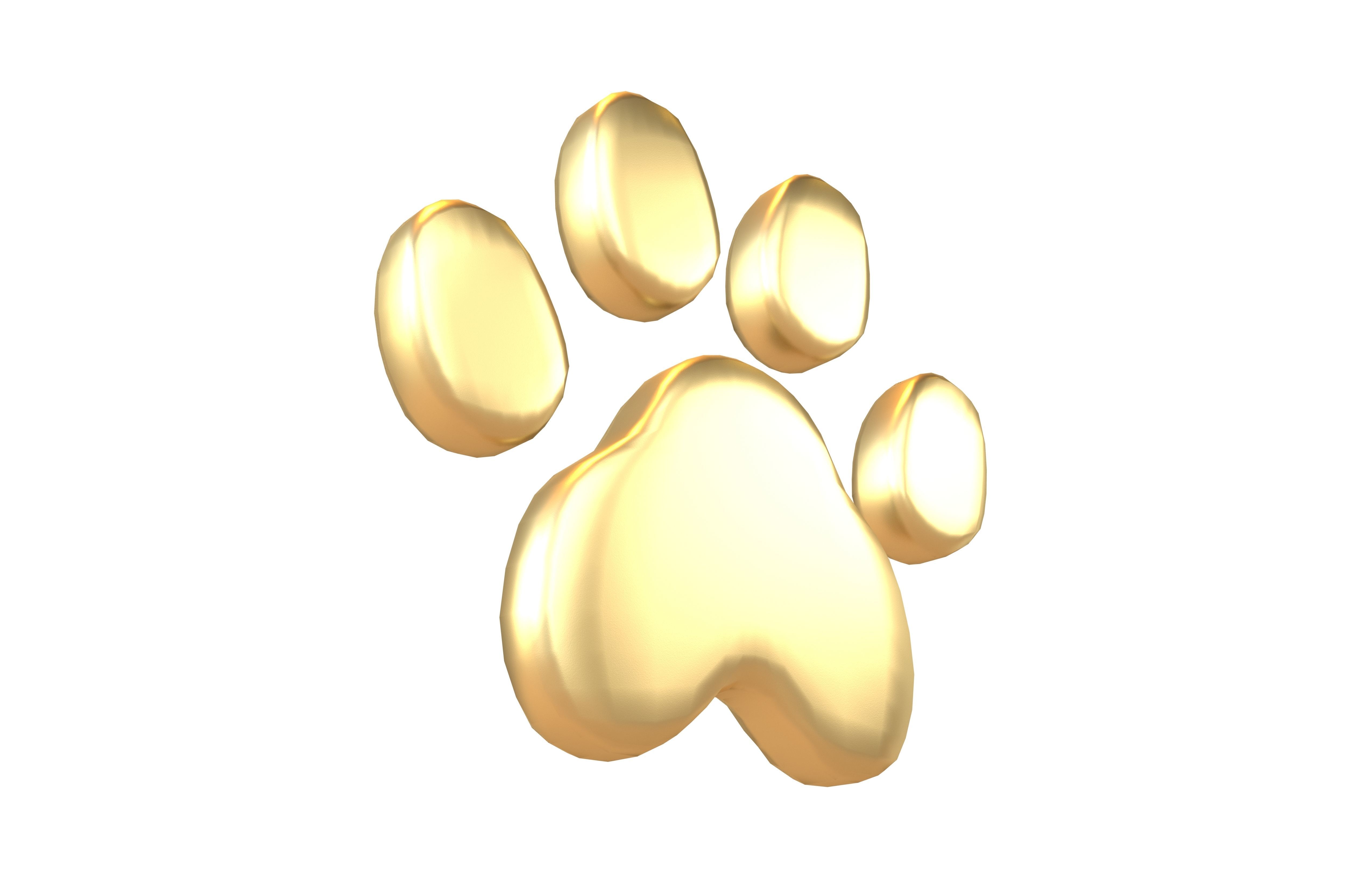 3D model Dog Paw Print v1 003 VR / AR / low-poly | CGTrader
